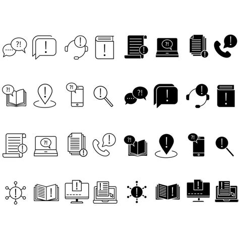 Simple Vector Icon Set Of Info Help Desk Illustration Sign Collection
