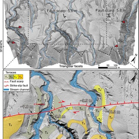 Displaced Geomorphic Features Along The S2 Fault Segment In The