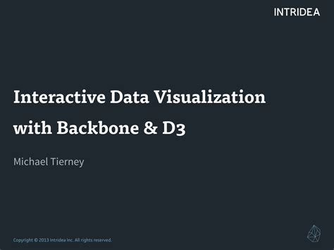 interactive data visualization with backbone and d3 speaker deck