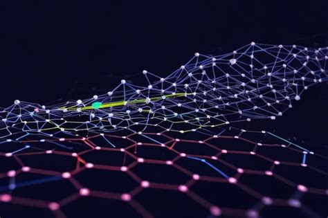 Premium Ai Image Cyber Big Data Flow Blockchain Data Fields Network Line Connect Stream