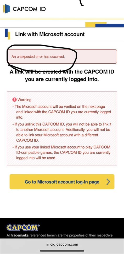 Why Does This Error Code Keep Happening While I Make My Capcom Id R