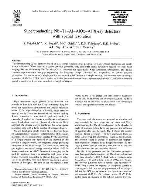 Pdf Superconducting Nbtaalaloxal X Ray Detectors With Spatial Resolution