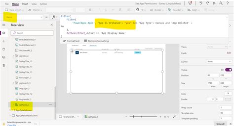 BUG Set App Permissions Does Not Show Orphaned Apps Issue Microsoft Powerapps Tools