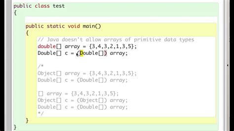 type casting arrays youtube