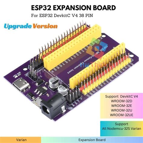 jual expansion board shield esp32 devkitc v4 nodemcu 32s 38pin 38 pin 38p expansion board di