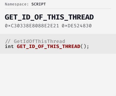 GetIdOfThisThread FiveM Natives Cfx Re Docs