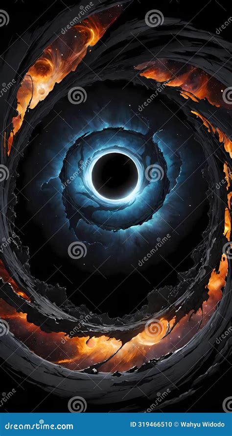 Celestial Vortex A Look Inside The Black Holes Illustration Wallpaper Background Ai Generated