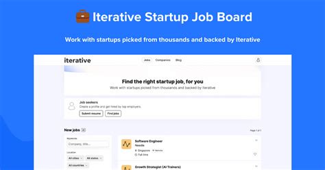 Find The Right Startup Job For You Iterative