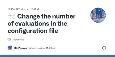 Change The Number Of Evaluations In The Configuration File Issue 5