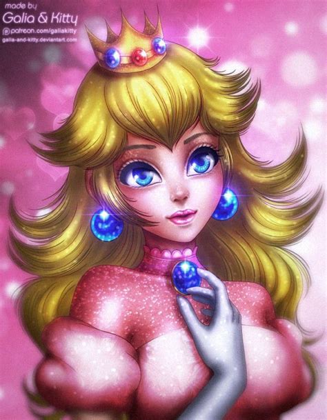 Art Request Princess Peach Super Mario Bonus By Galia And Kitty On Deviantart Https