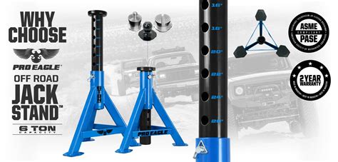 Tallest 6 Ton Heavy Duty Jack Stands Safe Support Pro Eagle