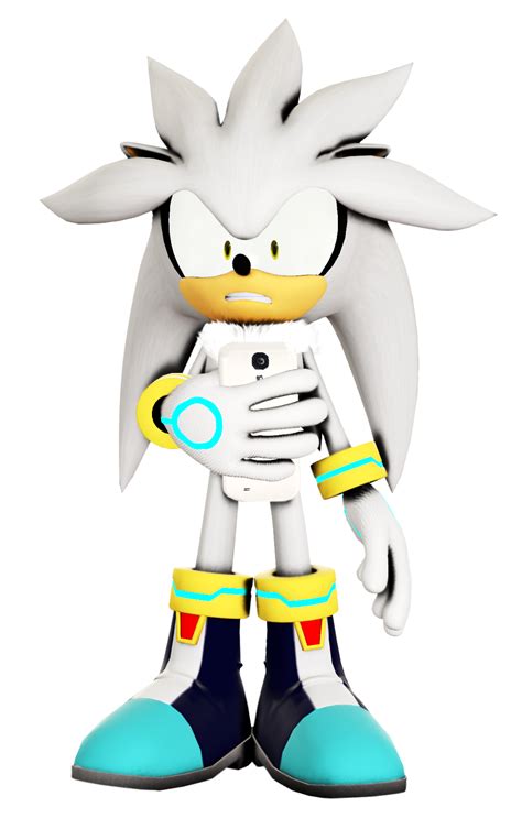 Scared Silver Holding A Phone Sonic Sfm Render By Cutixemma On Deviantart