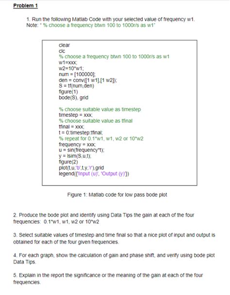 1 Run The Following Matlab Code With Your Selected