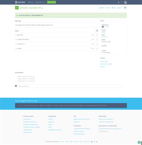 Moving To A Static Website Part 3 Automated Deployment With Wercker · Samaxes