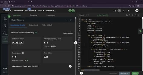 Geeksforgeeks Codingchallenge Slidingwindow Deque Mahvish Pathan