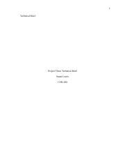 CYB Project Three Susan Lewis Docx Technical Brief Project Three Technical Brief Susan