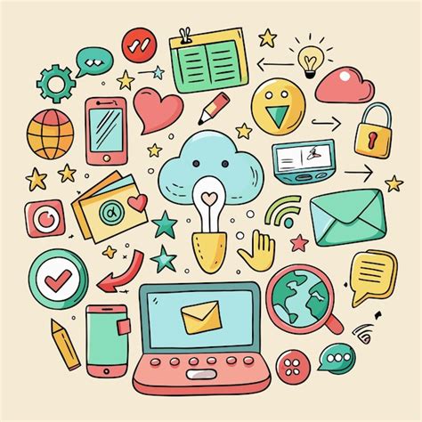 Social Media Communication Vector Icons Trendy Design Premium Ai Generated Vector