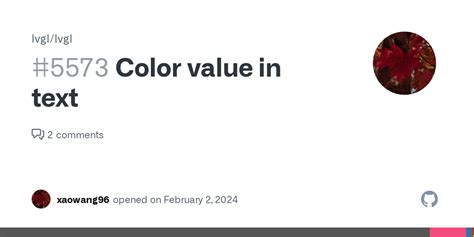 Color Value In Text · Issue 5573 · Lvgllvgl · Github