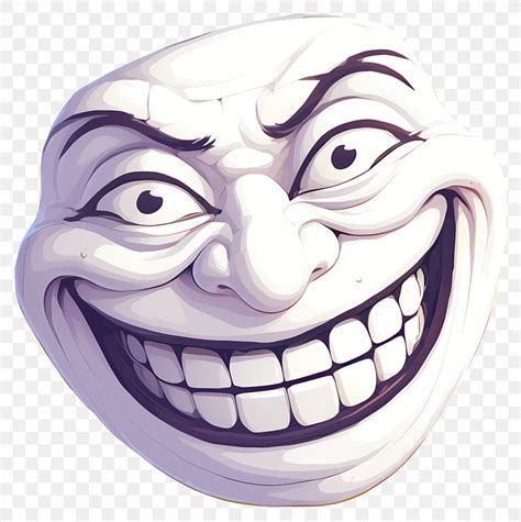 Troll Face Illustration Of Troll Face With Mischievous Smile Png 4316x4328px Troll Face