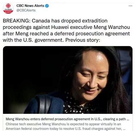 Finally Good News For Ms Meng Sherwin Wu