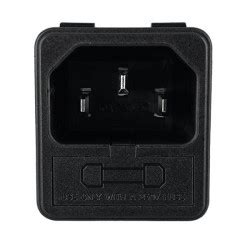 IEC C14 QUALTEK POWER SOCKET SNAP IN W FUSE HOLDER CSA