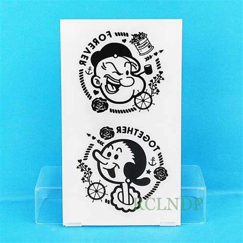 Impermeabile Autoadesivo Del Tatuaggio Temporaneo Popeye The Sailor