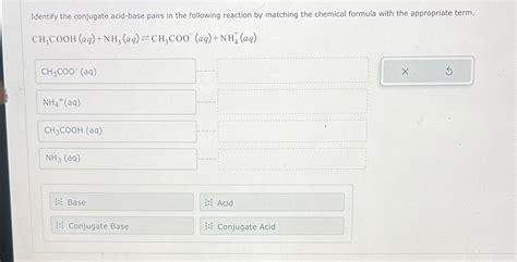 Solved Identify The Conjugate Acid Base Pairs In The