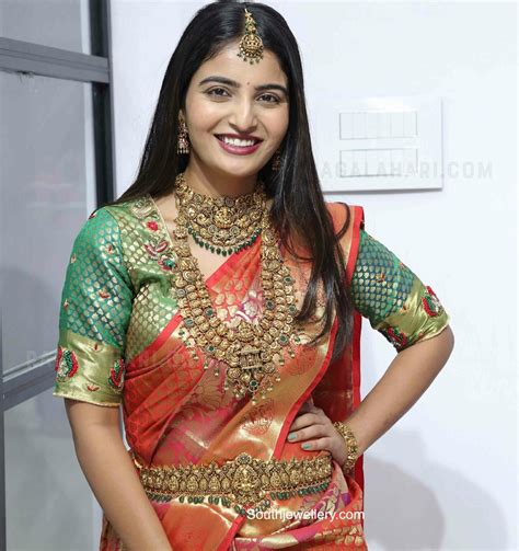 Ananya Nagalla In Temple Jewellery Indian Jewellery Designs
