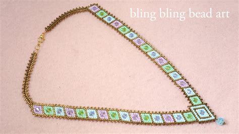 آموزش گردنبند ساده و شیک با منجوق و کریستال Diamond Beaded Necklace
