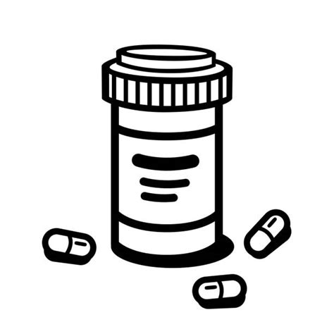 1700 Black And White Pill Stock Illustrations Royalty Free Vector
