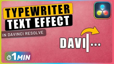 How To Do Typewriter Text Effect In Davinci Resolve Youtube