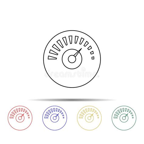 Indicators By The Arrow Multi Color Style Icon Simple Thin Line Outline Vector Of Measure