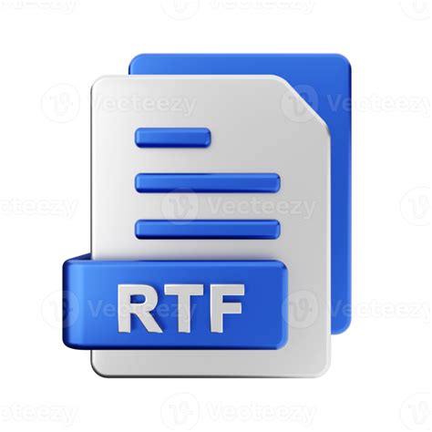 3d Rtf File Icon Illustration 22362461 Png