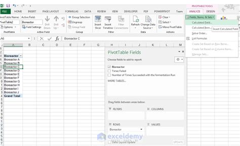 How To Insert And Edit A Calculated Field In An Excel Pivot Table Exceldemy