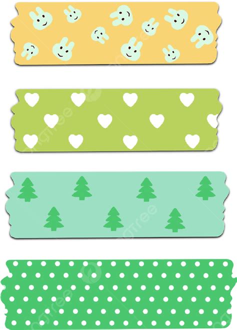 컬러 귀여운 테이프 용지 조합 색깔 테이프 종이 종이 테이프 Png 일러스트 및 Psd 이미지 무료 다운로드 Pngtree