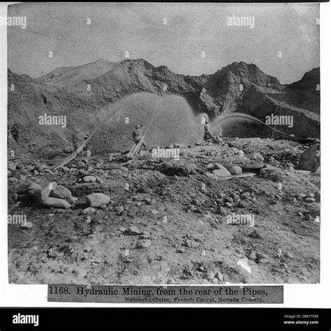 Hydraulic Mining From The Rear Of The Pipes Nebraska Claim French