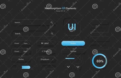 A Collection Of User Interface Elements For A Mobile Application Stock Vector Illustration Of