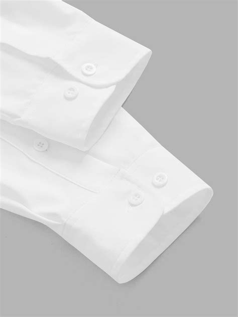 Manfinity Modomio Mens Loose Fit Solid Color Button Up Shirt With Tie Shein Uk