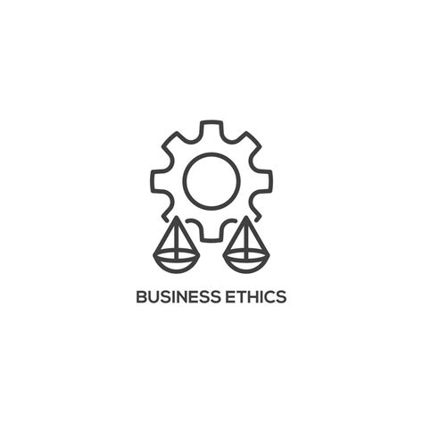 Business Ethics Icon Business Concept Modern Sign Linear Pictogram Outline Symbol Simple