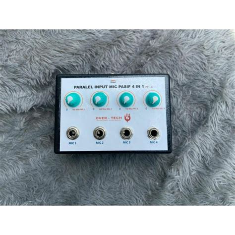 Jual Paralel Microphone Penambah Input Mic 4 Input 1 Output 4 In 1