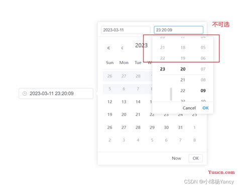 Elementplus Datetimepicker日期时间选择器限制可选时间范围（精确时分秒） 电脑学习网