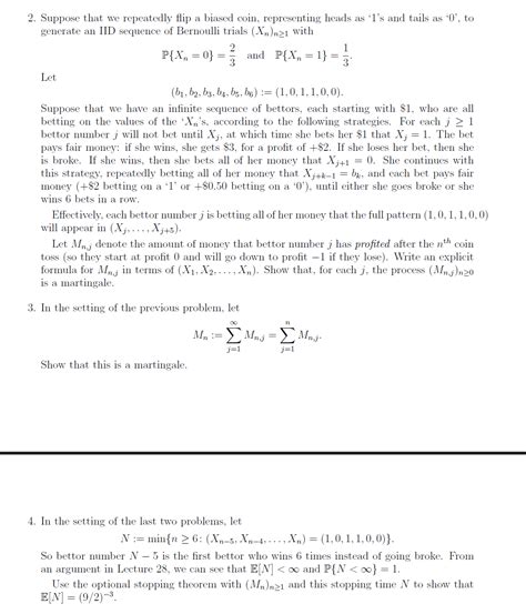 solved 2 suppose that we repeatedly flip a biased coin