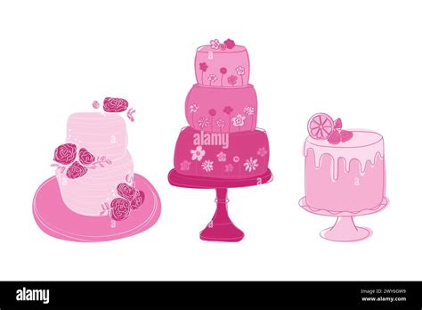 Three Assorted Cakes Each With A Unique Design And Flavor The Cakes
