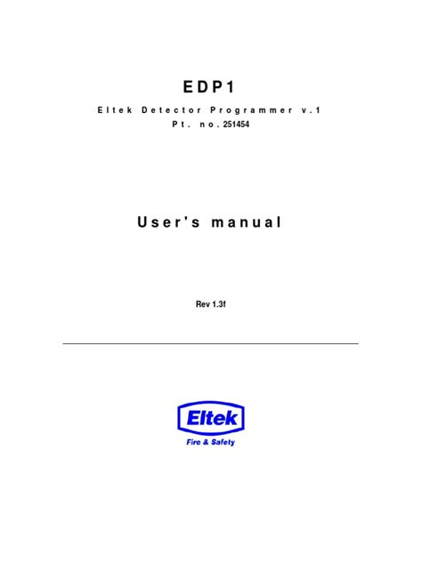 Eltek Fire And Safety Programmer Manual Edp1 V 1 3f Pdf Pdf Power Supply Switch
