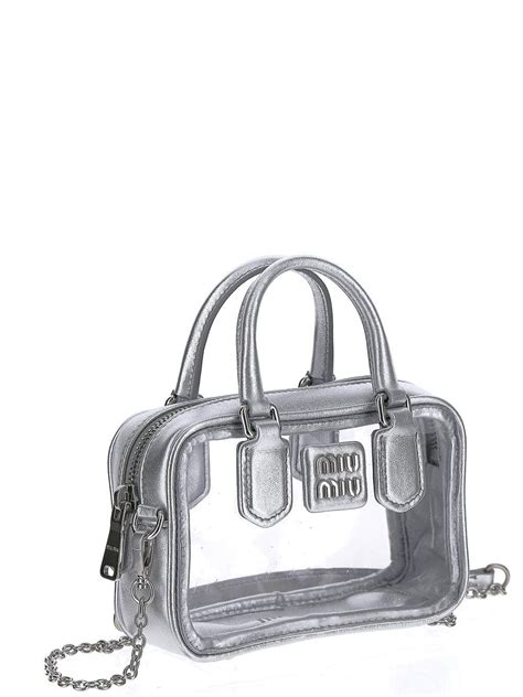 Miu Miu Top Handle Silver Bag Miu Miu