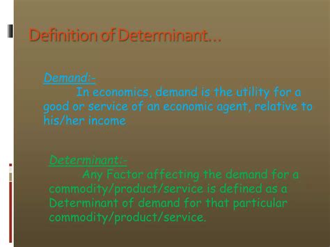 Determinants Of Demand And Elasticity For Mba Course 2016 17 Ppt