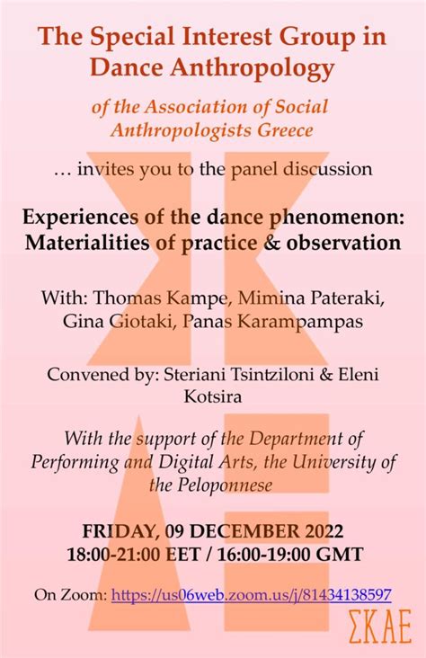 Panel Discussion Experiences Of The Dance Phenomenon Materialities Of