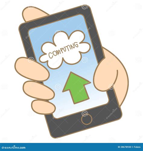 Data Accessing To Cloud Computing System Stock Vector Illustration Of