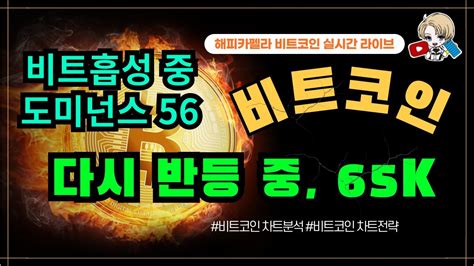비트코인 실시간 비트 65k 회복 반등 중 비트흡성 중 도미넌스 56 726 아침💎비트코인 비트코인실시간 이더리움 리플 Cryptocurrency 차트분석