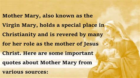 Important Quotes About Mother Mary Pptx
